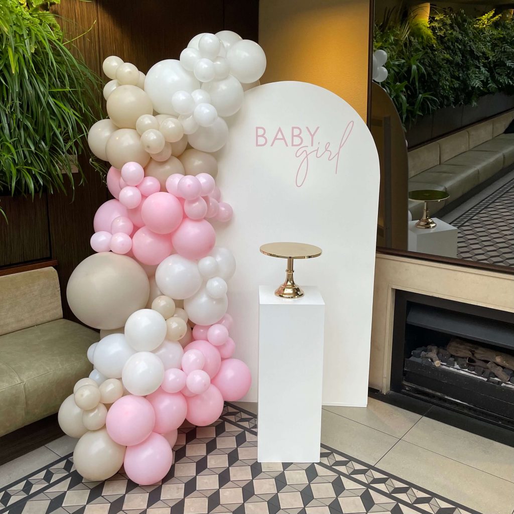 Baby Girl White Arch Package STANDARD COLOURS - Peachy Keen Events