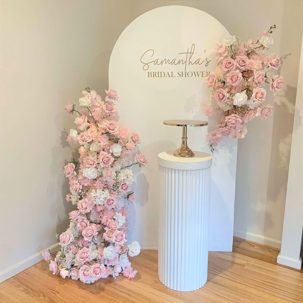 Paris Faux Florals Arch Package with Plinth - Peachy Keen Events