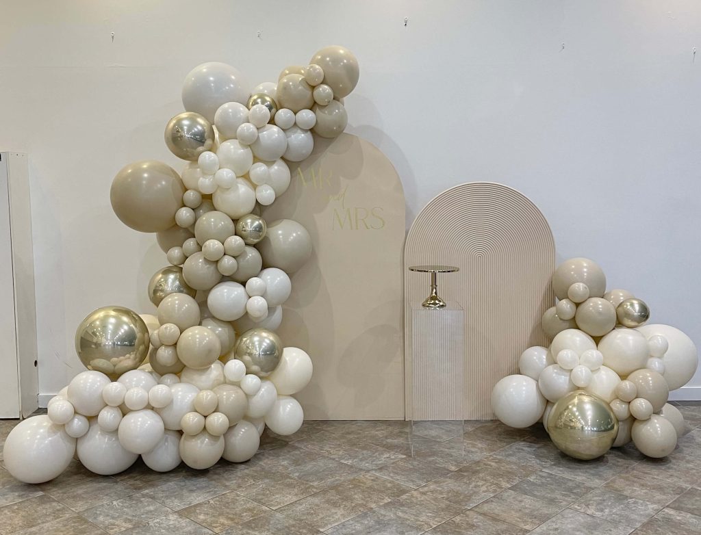 Double Backdrop Neutral Setup CUSTOM COLOURS - Peachy Keen Events