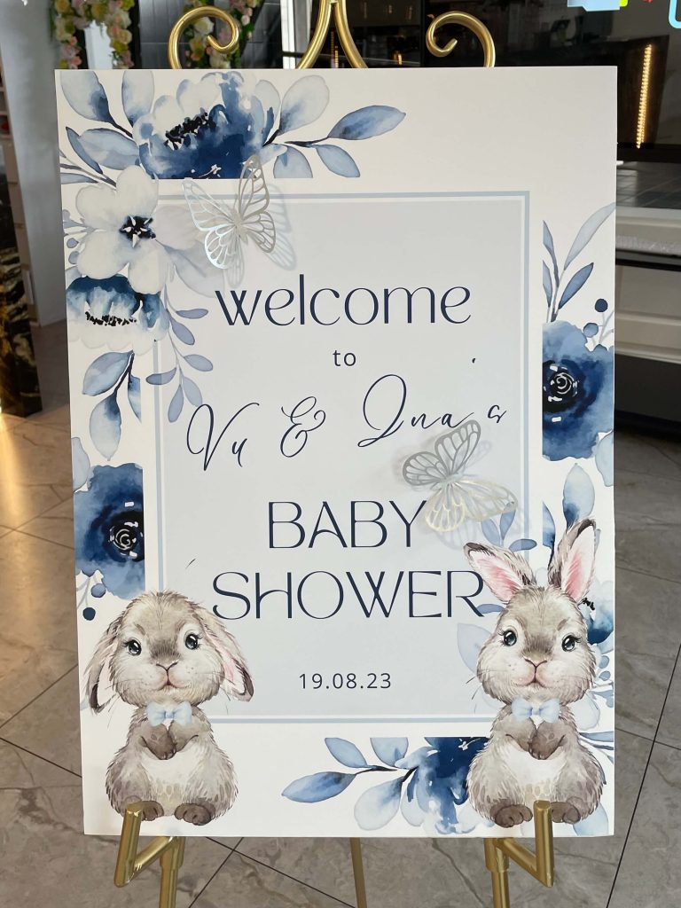 Welcome Sign on Easel - Printed Foam Board A2 - Peachy Keen Events